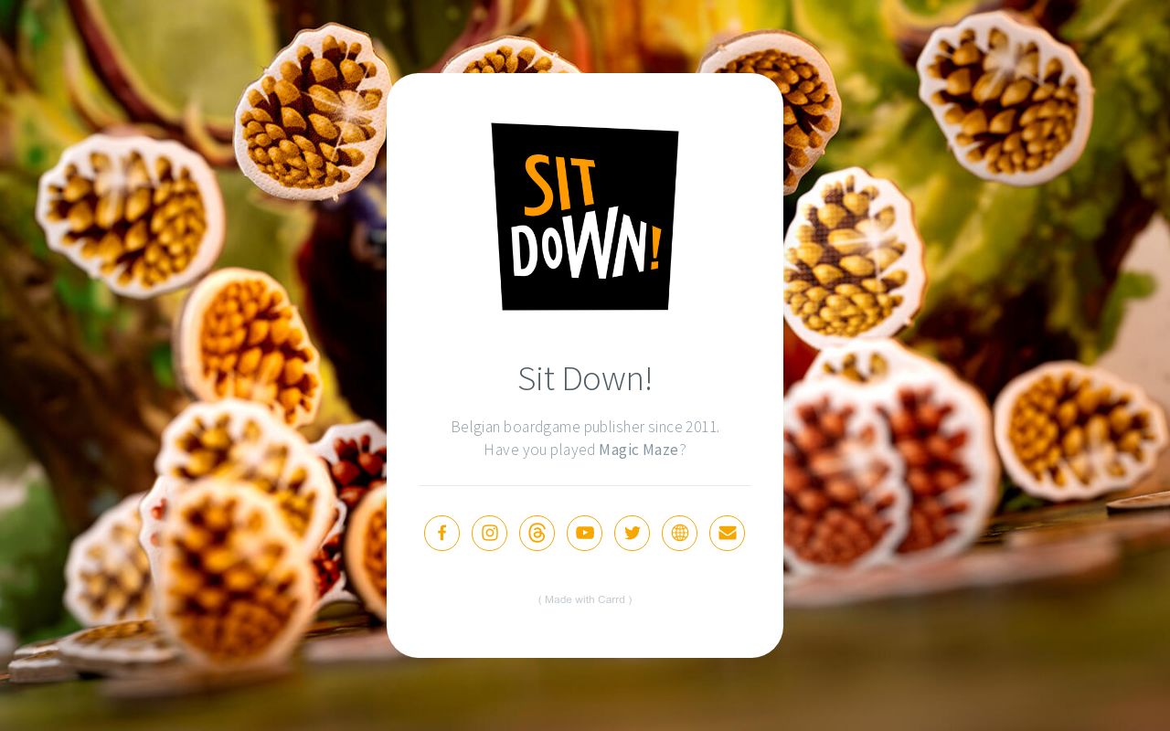 Sit Down! - Contact Card